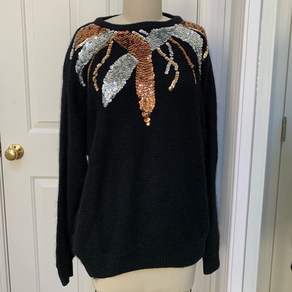 Diana Marco | Sweaters | Vintage 8s Angora Sequin Sweater Diana Marco | Poshmark
